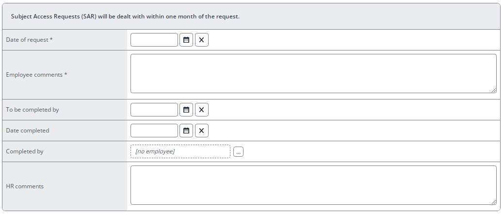 Subject Access Requests (SAR)